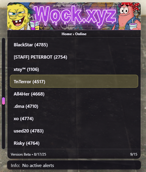 WOCK.XYZ #1 Fivem Lua Menu