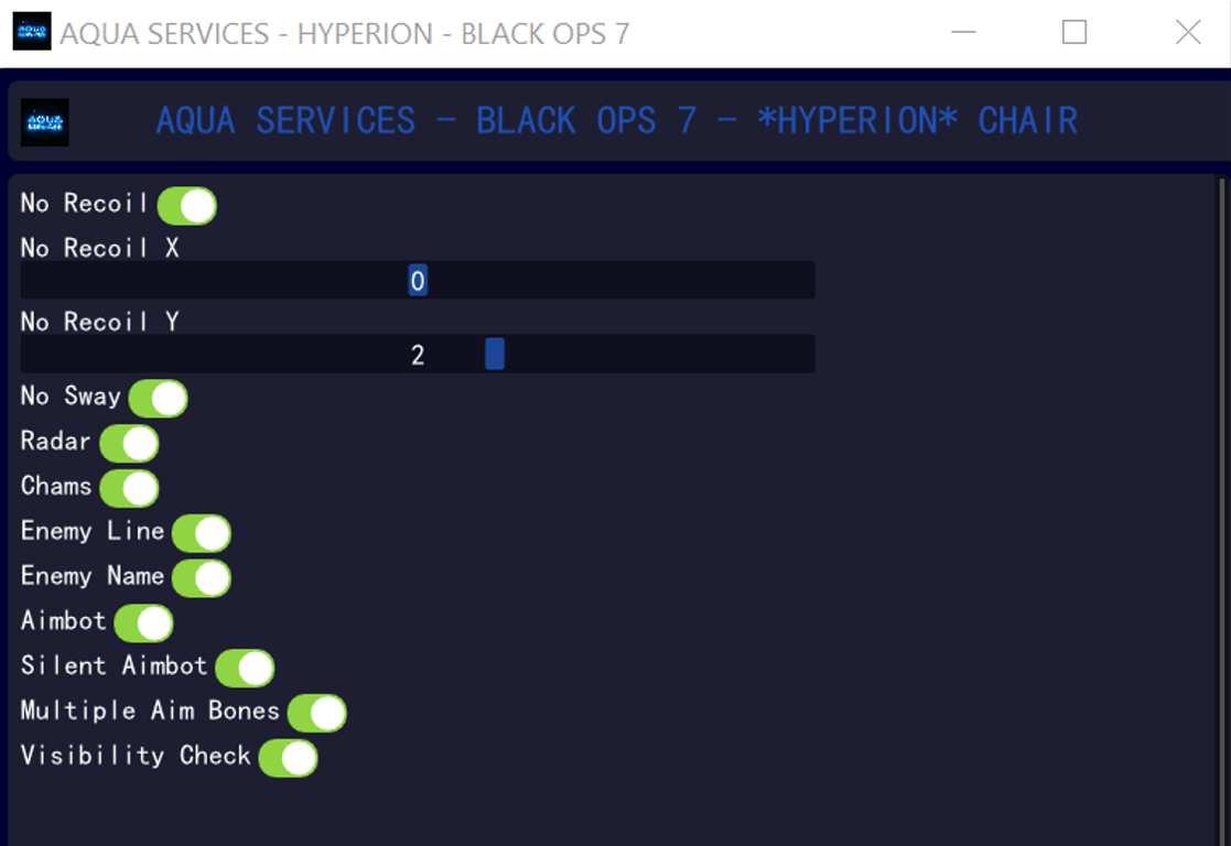 🔫 Hyperion BO7 Cheat | Lifetime Key + Spoofer - Aqua Services