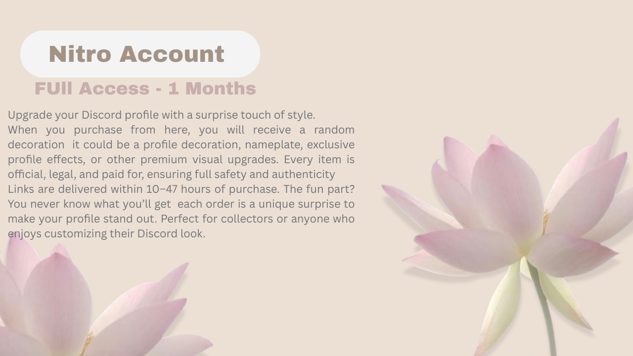 🌸 1M Nitro Account Fa 🌸