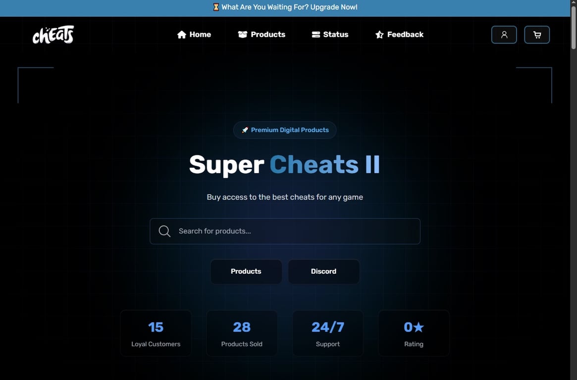 Cheats | Theme - Theme | Best SellAuth Templates