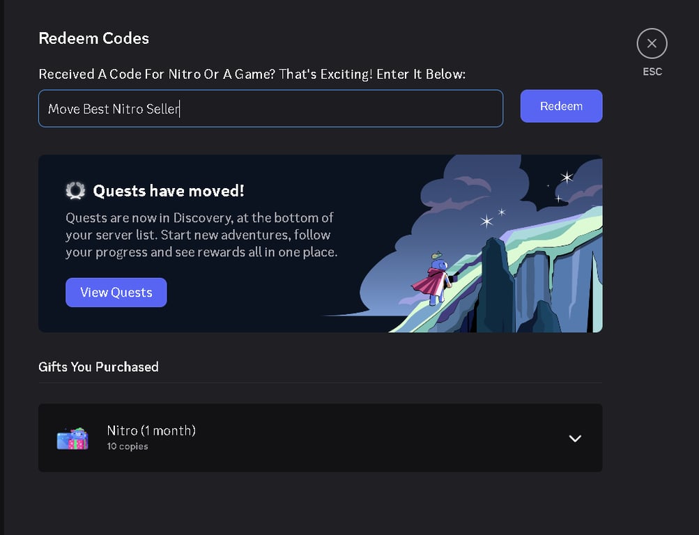 Discord [10x Nitro] Inventory Account