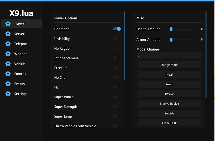 X9.LUA Key – Full FiveM LUA Menu (Week / Month / Lifetime)