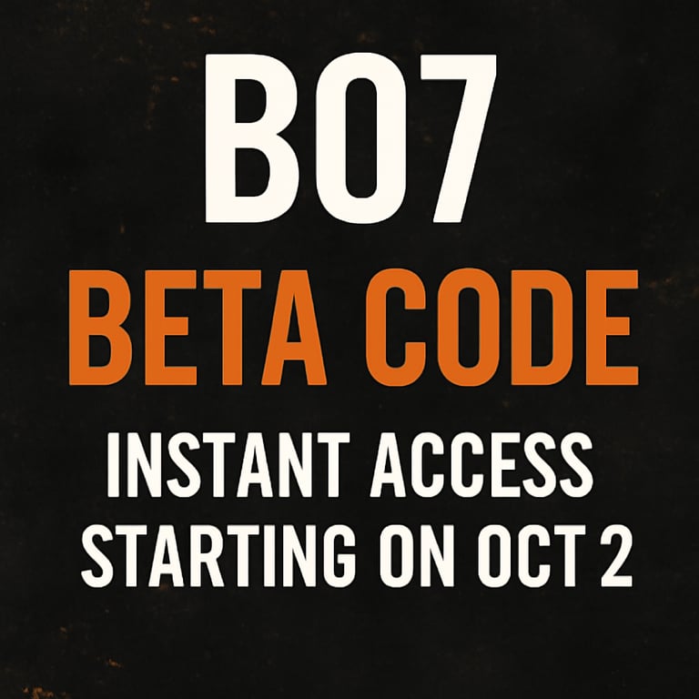 BO7 Beta Code – Instant Access from October 2
