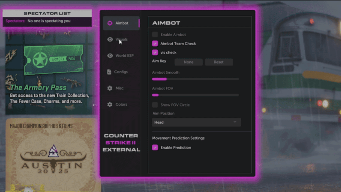 CS2 External Chair – Advanced Aimbot, ESP & Radar for Counter-Strike 2