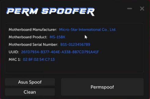 Perm SPOOFER with cleaner