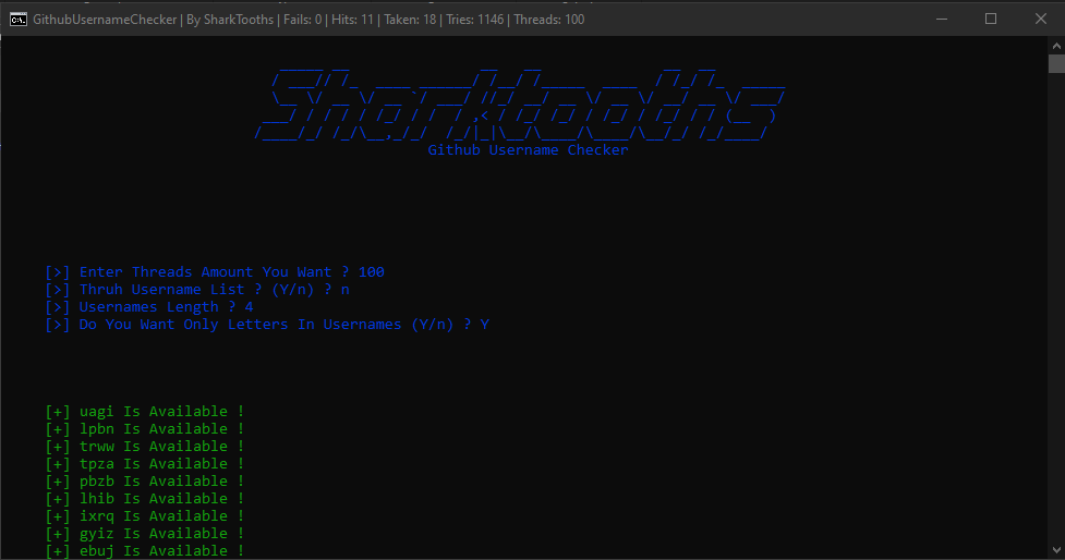 Github UserName Checker