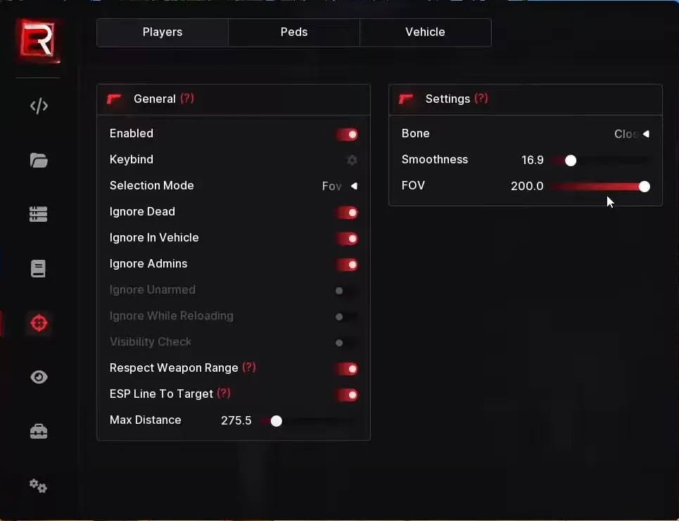 RedEngine cheat FiveM