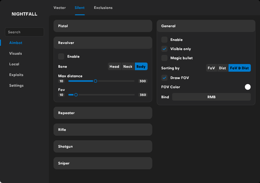 Nightfall RedM Mod Menu