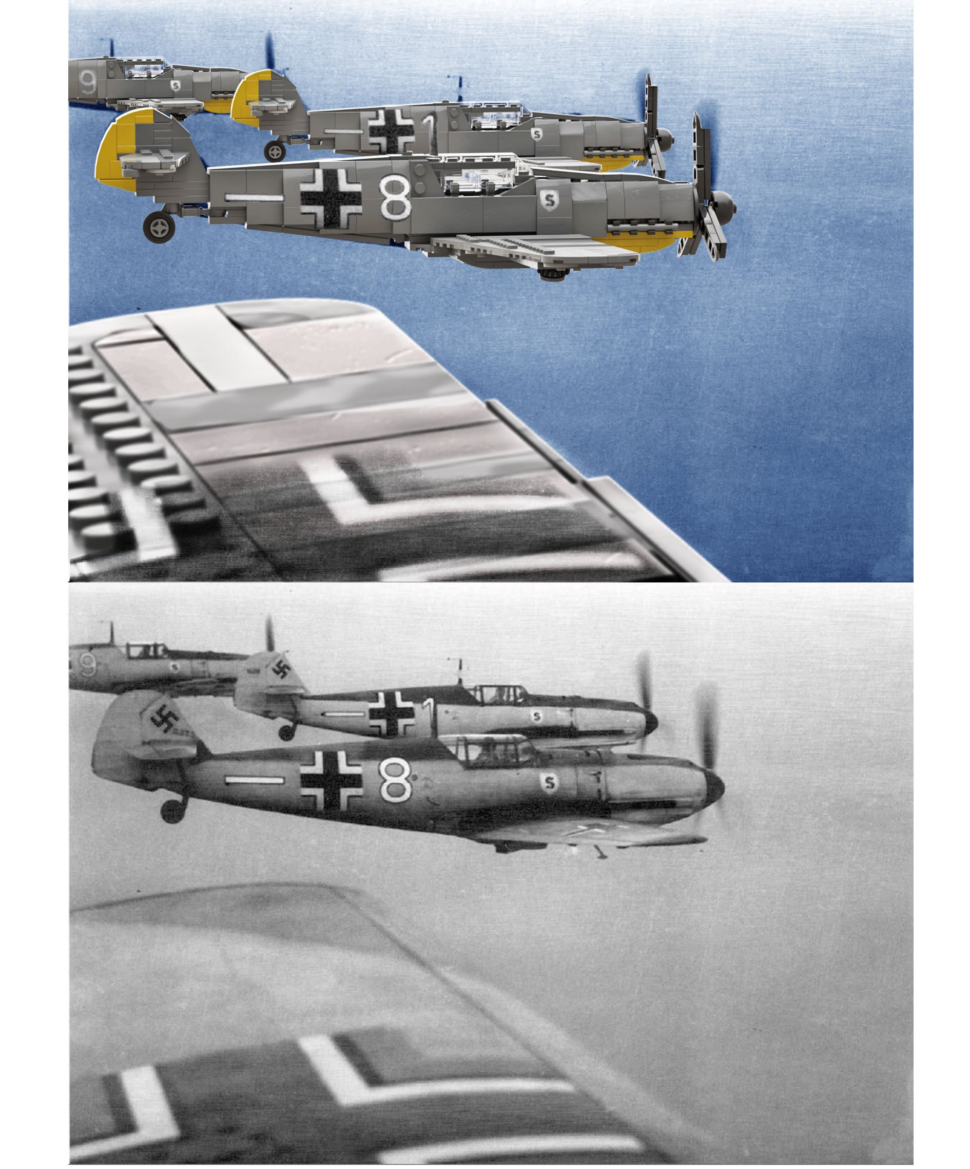 Buildarmy Messerschmitt Bf 109 WW2 German Fighter Aircraft