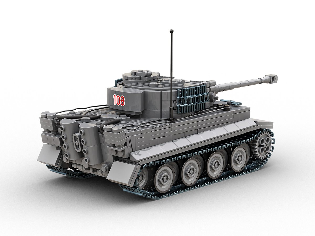 Buildarmy Lego Compatible Tiger 1 tank 1:33 Kit With Full Interior