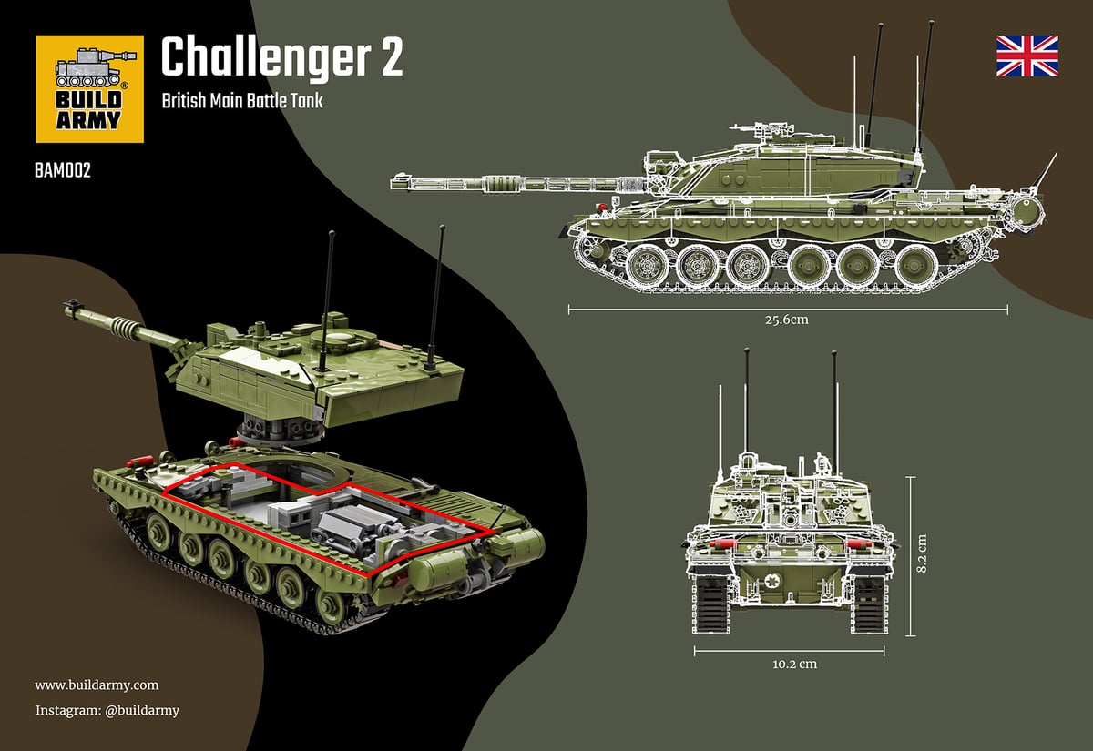 British Challenger 2 Main Battle Tank LEGO Compatible