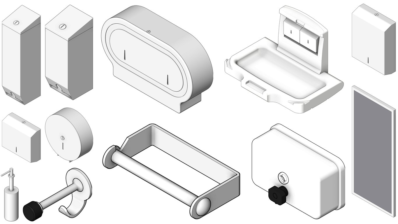 3monkeez - Washroom Accessories - BIMcontent.com