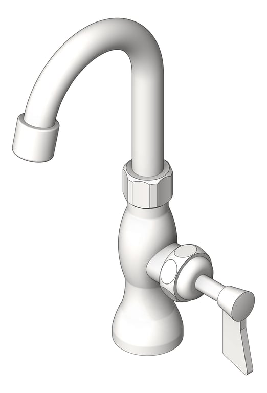 Spout Hob 3monkeez Gooseneck Single - BIMcontent.com