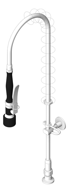 TapSet Hob 3monkeez PreRinseUnit NoStops - BIMcontent.com