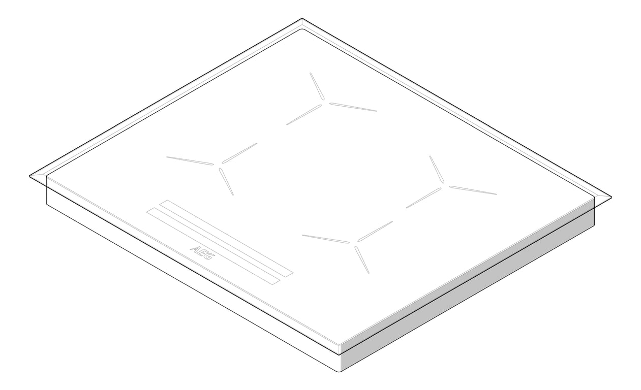 Cooktop Induction AEG 600 - BIMcontent.com