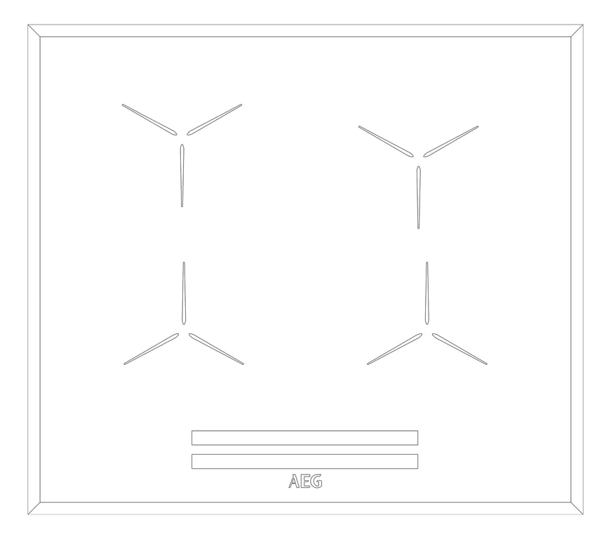 Cooktop Induction AEG 600 - BIMcontent.com