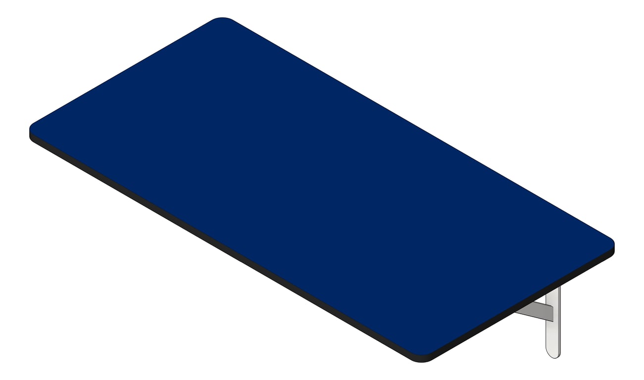 Bench WallMount ASI Phenolic - BIMcontent.com