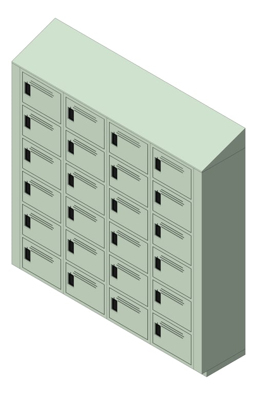 LockerArray Plastic ASI TraditionalPlus - BIMcontent.com