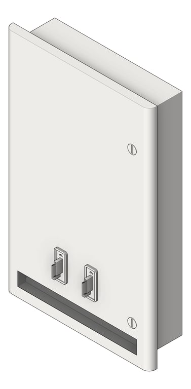 SanitaryDispenser Recessed ASI Profile - BIMcontent.com