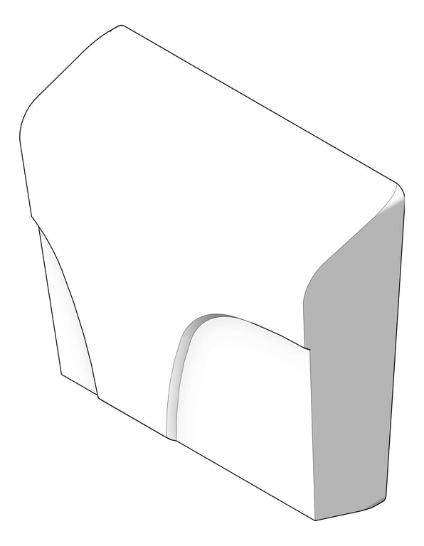 HandDryer SurfaceMount ASI Profile Compact - BIMcontent.com