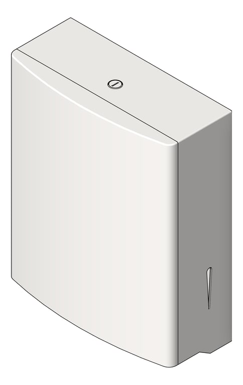 PaperTowelDispenser SurfaceMount ASI Roval - BIMcontent.com