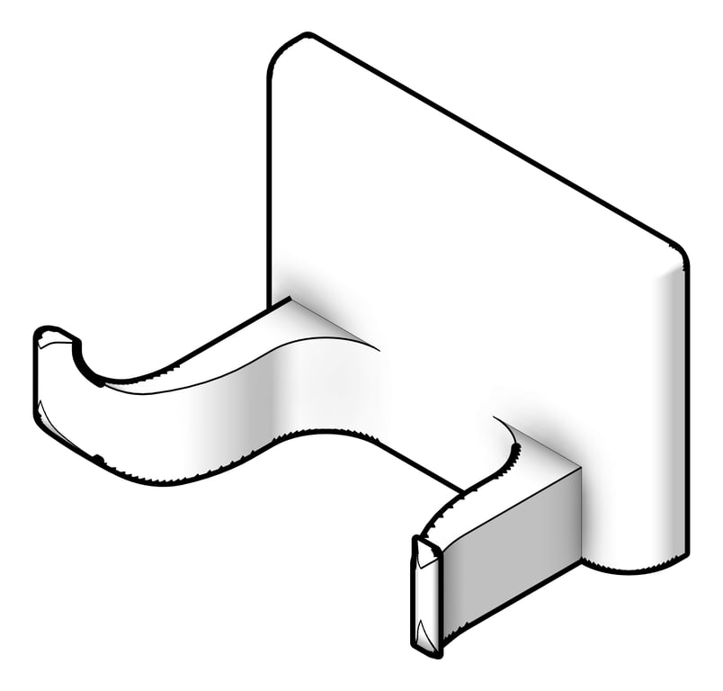 RobeHook SurfaceMount ASI Zamak - BIMcontent.com