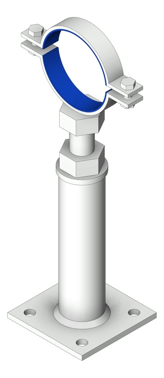 Pipe Support Height Adjustable Anchorage Clamp Mount Insulated AG636 ...