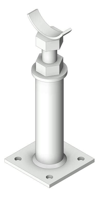 Pipe Support Height Adjustable Anchorage Cradle Mount AG630 ...