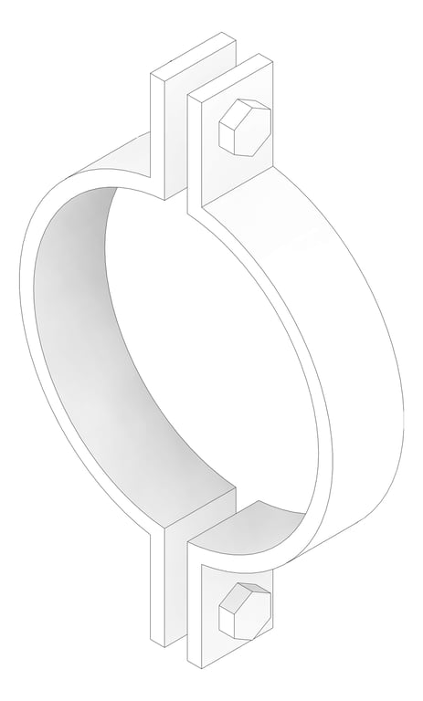 Pipe Hanger Rigid Anchorage Pipe Clamp for HDPE AG115 - BIMcontent.com
