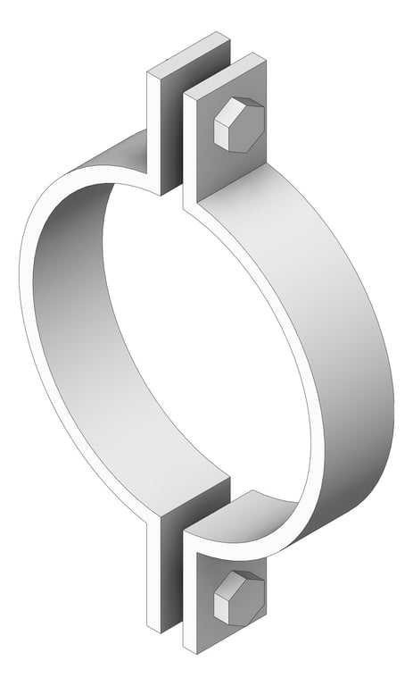 Pipe Hanger Rigid Anchorage Pipe Clamp for HDPE AG115 - BIMcontent.com