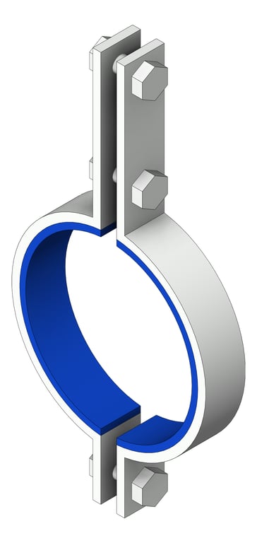 Pipe Hanger Rigid Pipe Clamp Anchorage Insulated 3 Bolt AG200 ...