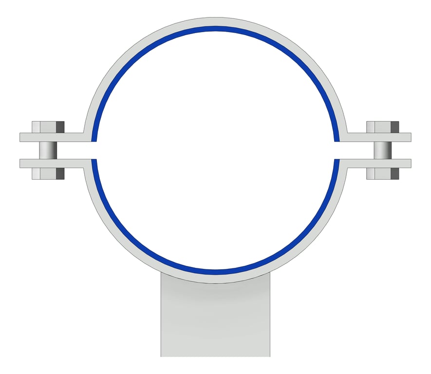 Pipe Shoe Rigid Double Pipe Clamp Anchorage Insulated AG590 ...