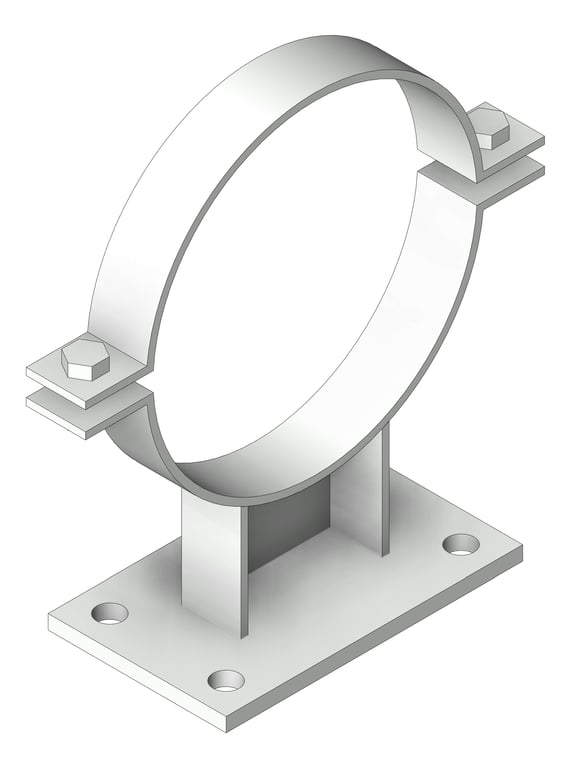 Pipe Shoe Rigid Anchorage Compact Single Pipe Clamp Support AG565 ...