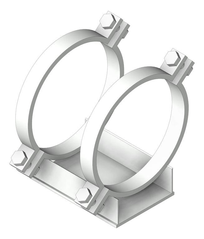 Pipe Shoe Rigid Anchorage Double Pipe Clamp Anchorage AG560 ...