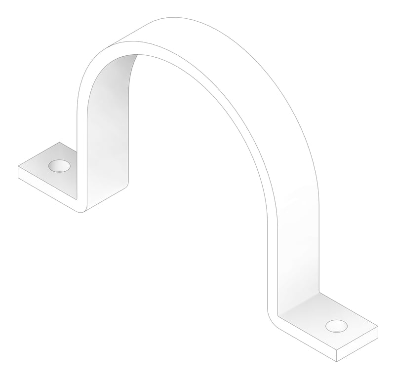 Pipe Saddle Guide Anchorage Rigid Pipe Guide AG420 - BIMcontent.com