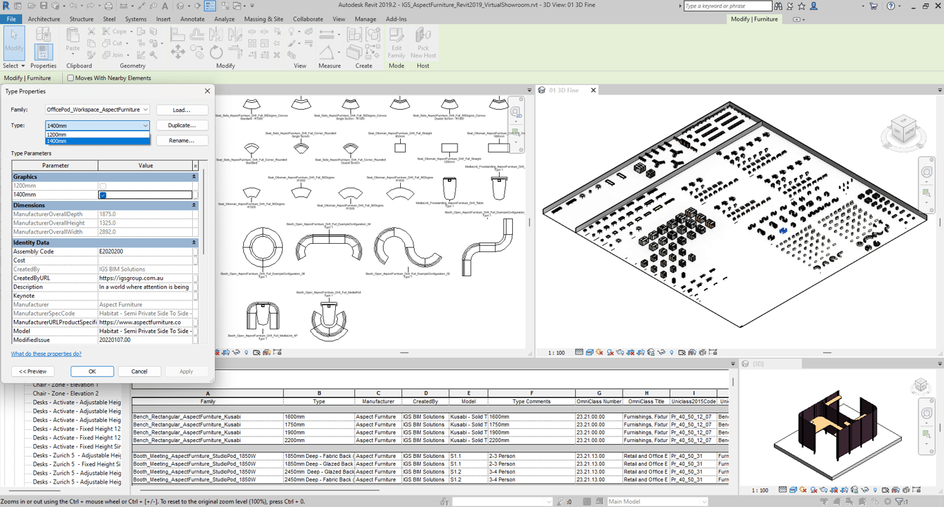 Aspect Furniture - BIMcontent.com