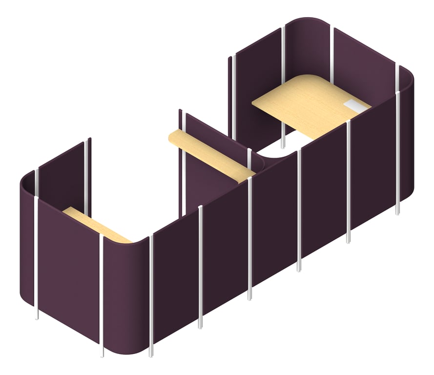 OfficePod Workspace AspectFurniture Habitat BackToBack SameFacing ...