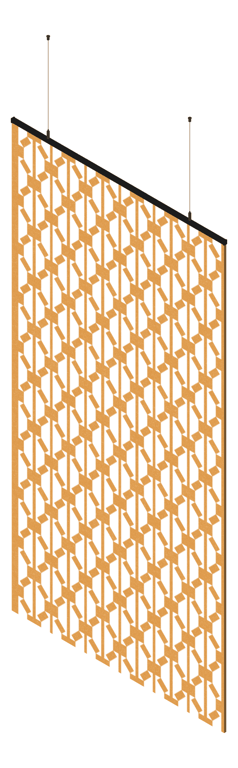 Screen Acoustic AutexAU Cascade Expanding E3 Material - BIMcontent.com