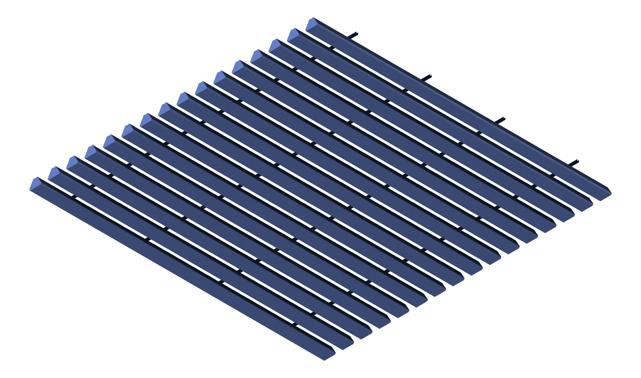 CeilingBaffles Acoustic AutexAU Frontier Raft Trapezoid - BIMcontent.com