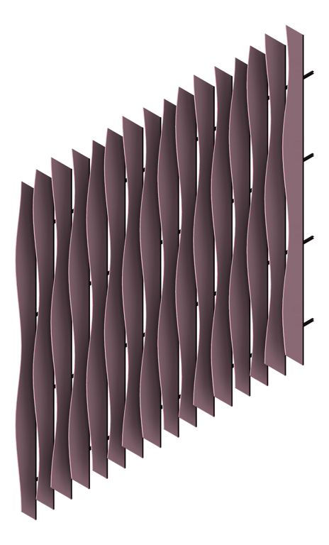 WallBaffles Acoustic AutexNZ Frontier Fin Talus - BIMcontent.com