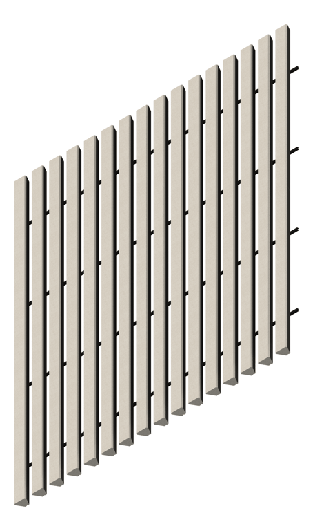 WallBaffles Acoustic AutexUS Frontier Raft Trapezoid - BIMcontent.com