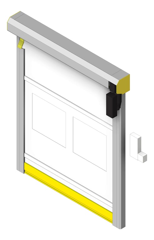 Door Roller Coldshield Rapid HS25 ProtrudingTrack - BIMcontent.com
