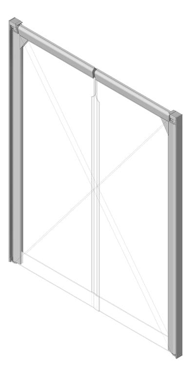 Door Swing Coldshield FlexiblePVC 3000Series Double - BIMcontent.com