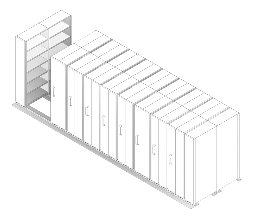 Shelving Track Dexion FreeTrack2 Compactus - BIMcontent.com
