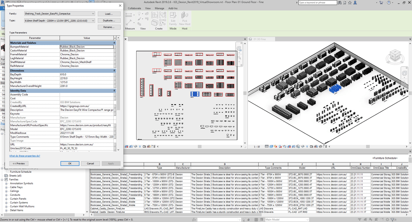 Dexion VirtualShowroom - BIMcontent.com