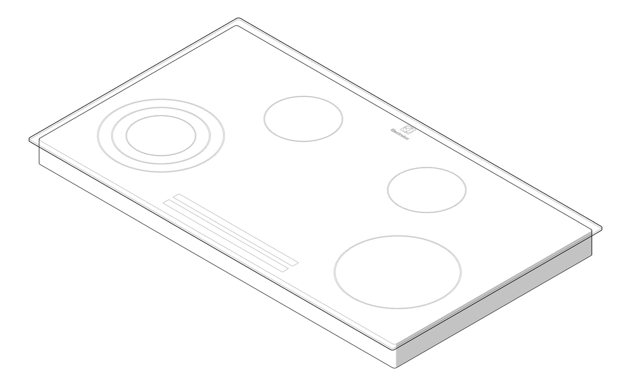 Cooktop Electric Electrolux 900 - BIMcontent.com