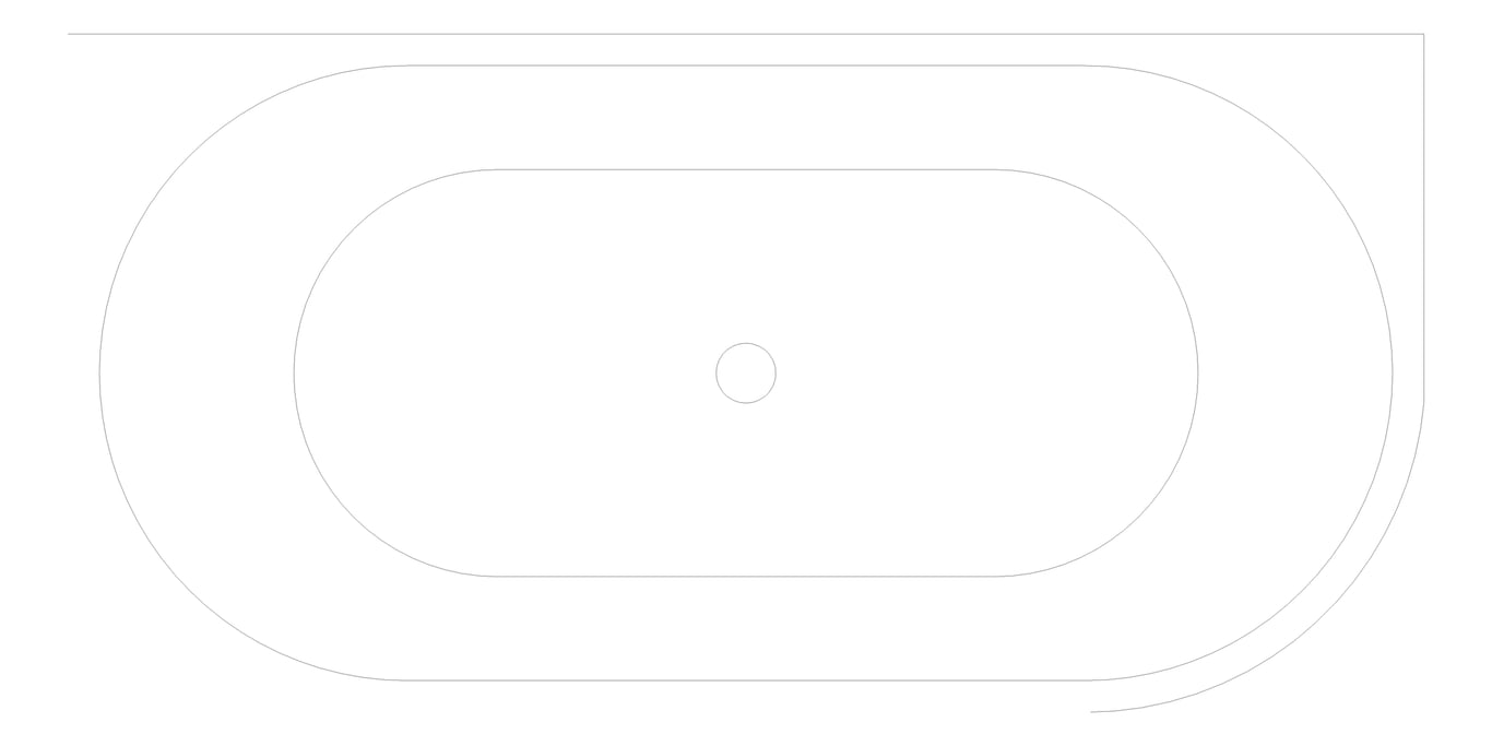 Bath Corner Fienza Isabella 1500 Right - BIMcontent.com