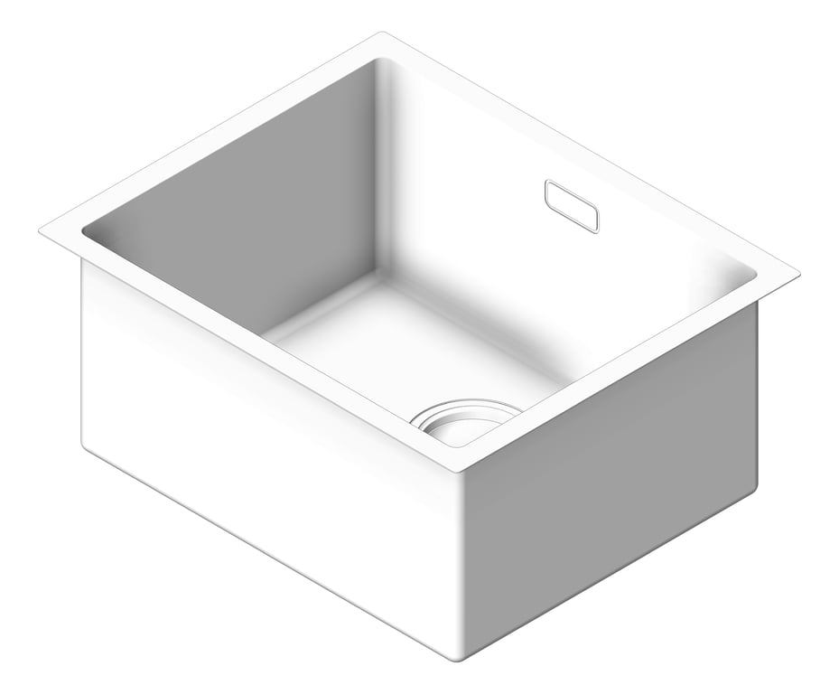 Sink Laundry Fienza Hana Overflow - BIMcontent.com