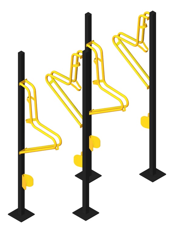 Rack Bicycle FiveAtHeart Cradle SilverBulletFrame - BIMcontent.com