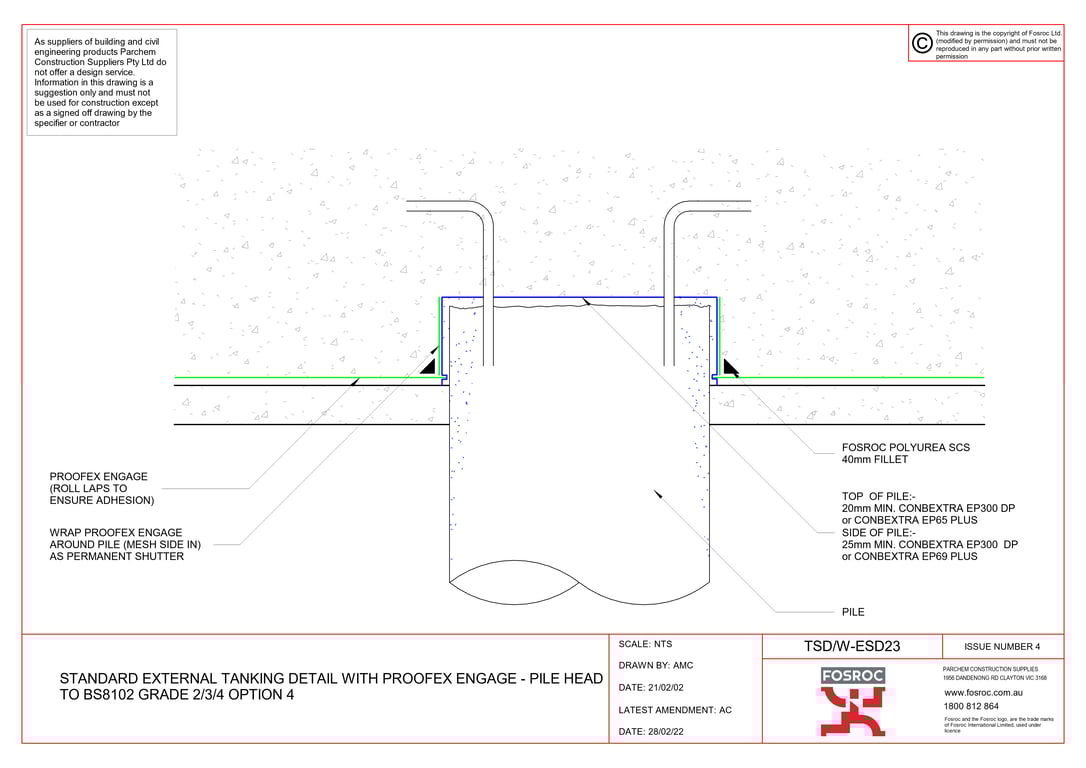 TSD-W-ESD23 - STANDARD EXTERNAL TANKING DETAIL WITH PROOFEX ENGAGE ...